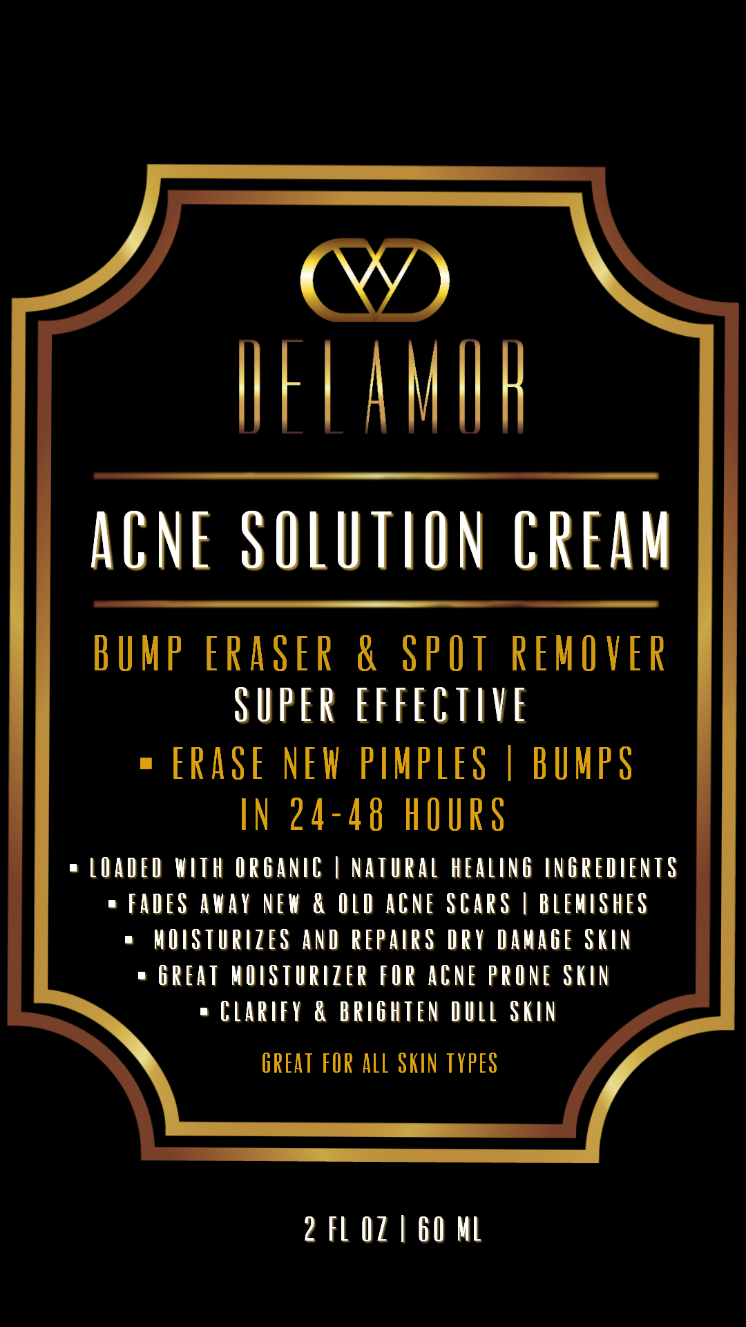 ACNE SOLUTION CREAM – 60ML | 2FL OZ – DELAMOR F.A.B BOUTIQUE
